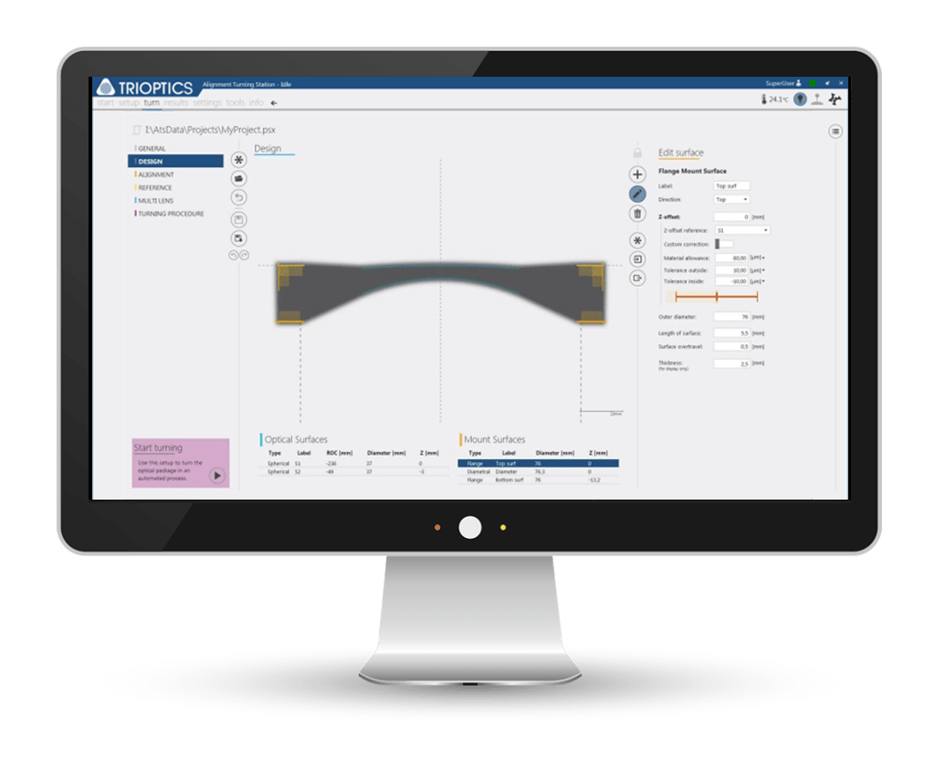ATS - TRIOPTICS Alignment Turning Station for high-precision centering ...