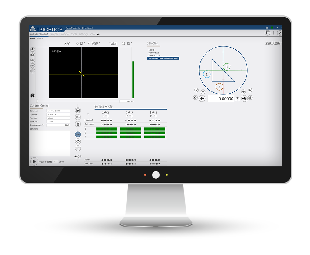 PrismMaster® - Goniometer for optical angle measurements | TRIOPTICS